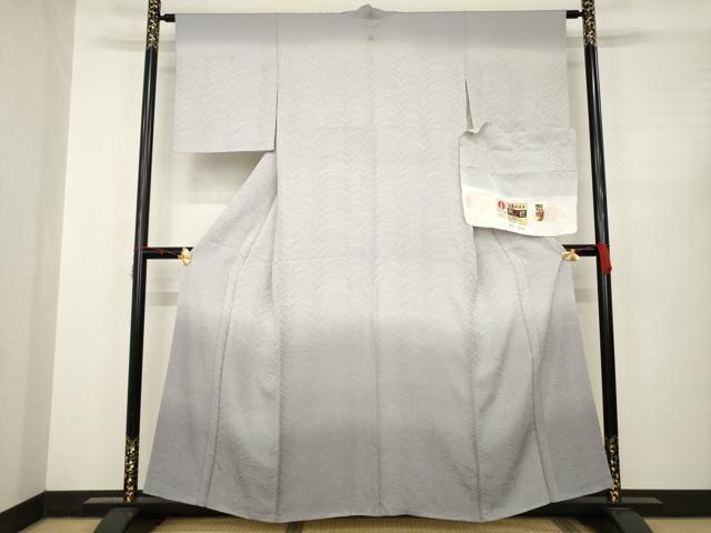 平和屋着物●訪問着　京手描友禅　芝地紋　暈し染め　丹後ちりめん　反端付き　正絹　逸品　AABC3558ck