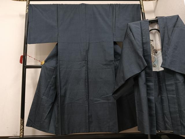 平和屋着物●男性　本場大島紬　アンサンブル　100亀甲　総詰め　正絹　逸品　AABC3701ph