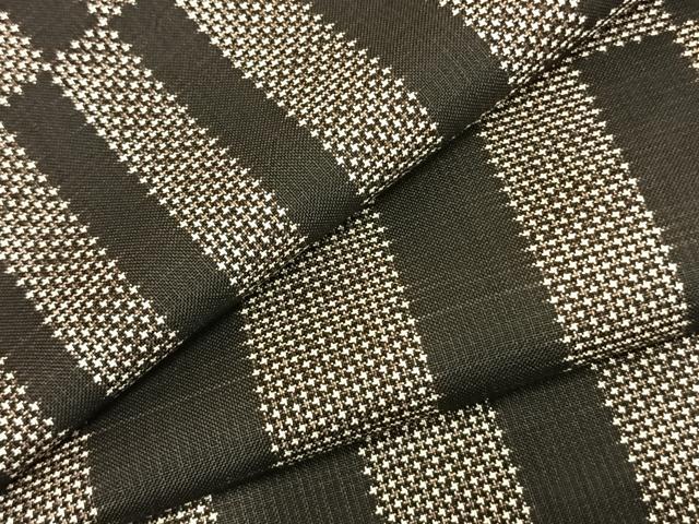 平和屋着物▽本場大島紬　単衣　7マルキ　色紙文　正絹　逸品　AABC3737fy