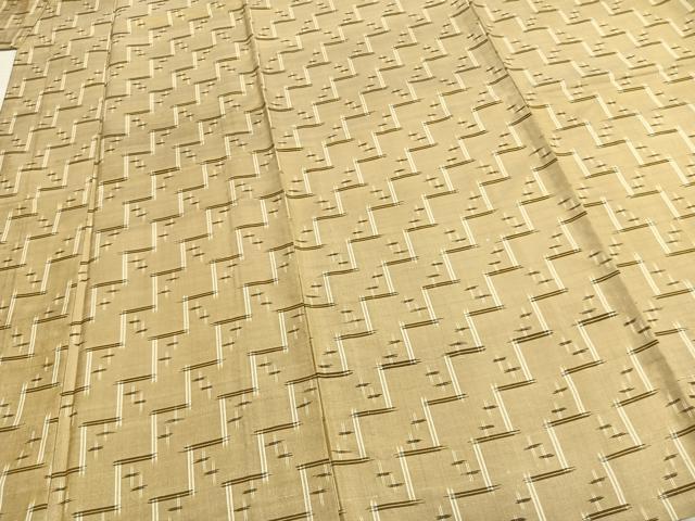 平和屋着物▽本場琉球絣 単衣 紬 正絹 逸品 AABC3745fy