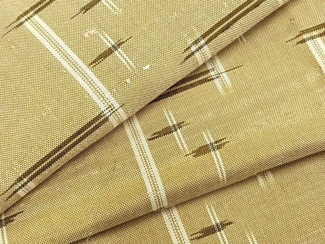 平和屋着物▽本場琉球絣　単衣　紬　正絹　逸品　AABC3745fy