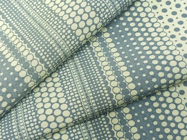 平和屋着物▽上質な小紋　単衣　間道　正絹　逸品　AABC3779fy