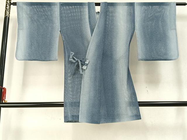 平和屋着物▽道中着　スリーシーズン　春夏秋　塵除け　霞文　正絹　逸品　AABC3911fy