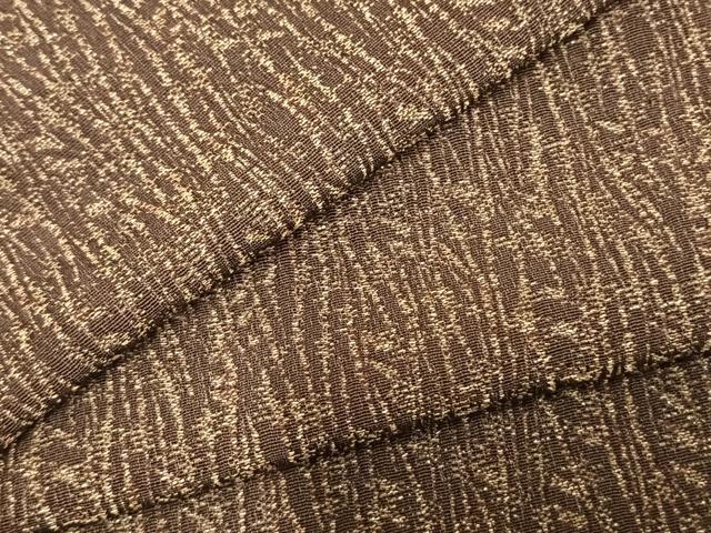 平和屋着物▽お召　単衣　杢目文　銀通し地　AABC3921fy