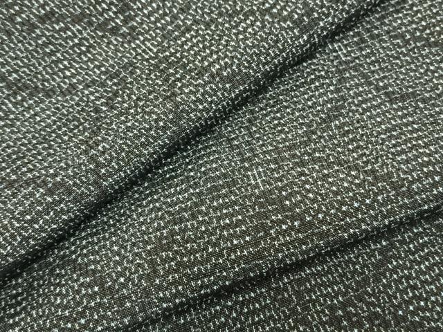 平和屋着物▽上質な紬　単衣　花尽くし　正絹　逸品　AABC4114fy