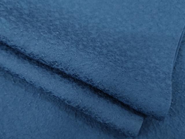 平和屋着物●上質な色無地　留紺色　背抜き仕立て　正絹　逸品　AABC4152ck