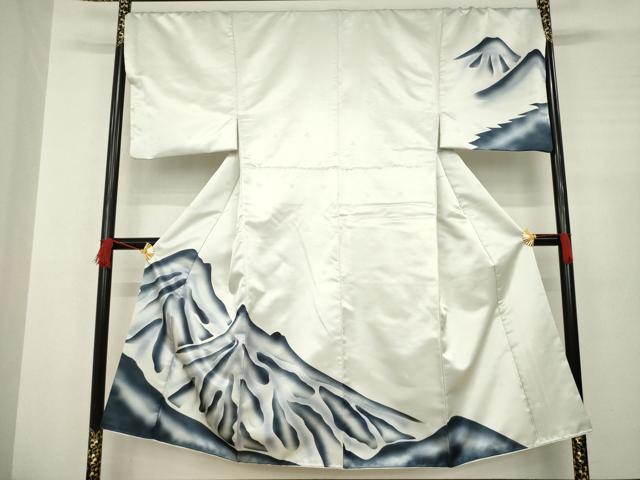 平和屋着物●男性　訪問着　遠山文　洗える着物　AABC4158ck