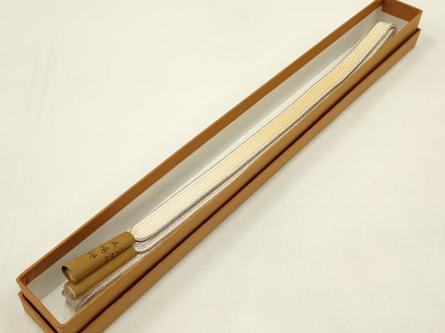 平和屋着物●無形文化財　江戸組紐　五嶋紐　帯締め　高麗組　暈し　銀糸　逸品　新品　AABC4337ay