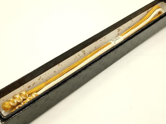 平和屋着物●無形文化財　江戸組紐　五嶋紐　帯締め　丸源氏組　あわじ玉　小田巻房　正絹　逸品　新品　AABC4353ay