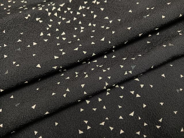 平和屋着物●上質な小紋　霞文　正絹　逸品　AABC4446ph