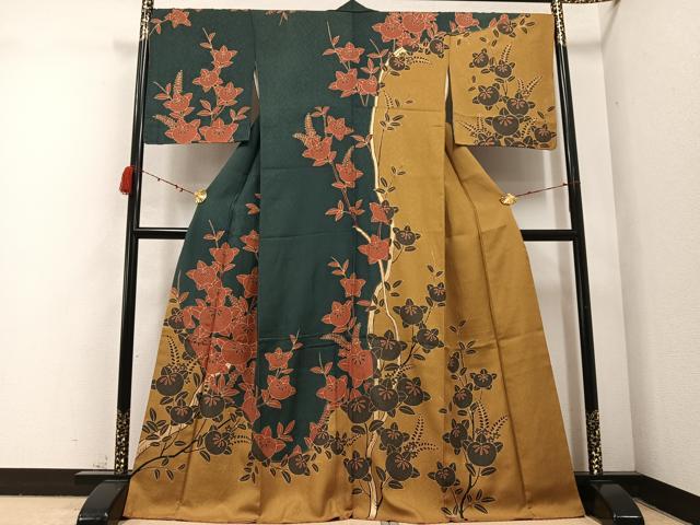 平和屋着物●訪問着　橘　金彩　正絹　逸品　AABC4484ph