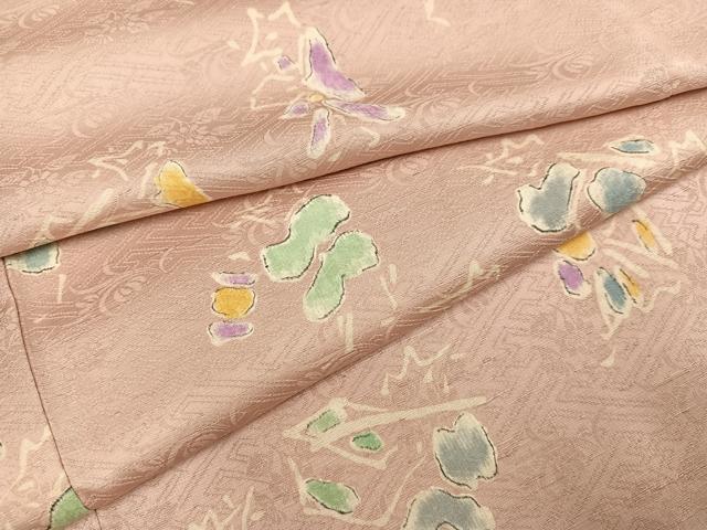 平和屋着物●上質な小紋　狐　キツネ　正絹　逸品　未使用　AABC4512ph