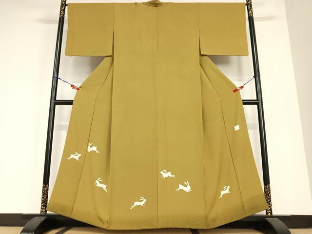 平和屋着物●訪問着　飛び兎　暈し染め　正絹　逸品　AABC4806zg