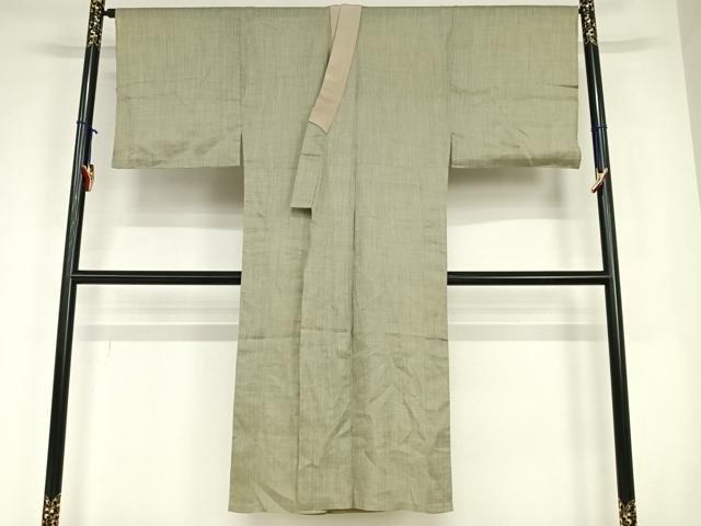 平和屋着物＊夏物　男性　長襦袢　単衣　利休色　綿麻　AABC4844zg