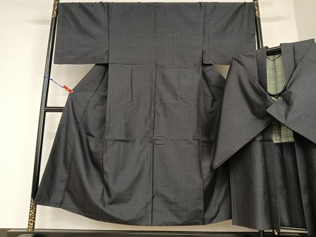 平和屋着物●男性　本場大島紬　アンサンブル　亀甲文　正絹　逸品　AABC4849zg