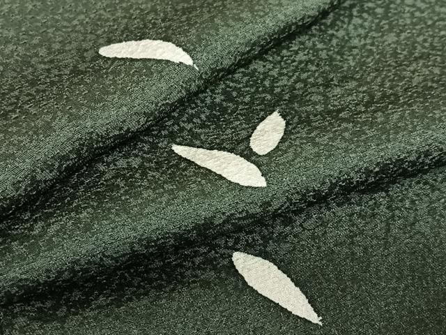 平和屋着物●上質な小紋　舞葉文　ロング丈　正絹　逸品　AABC4856zg 平和屋着物○上質な小紋 舞葉文 ロング丈 正絹 逸品 AABC4856zg