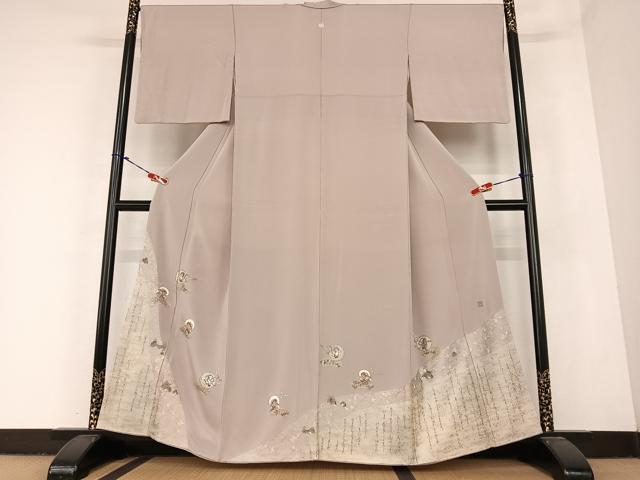 平和屋着物●松尾光琳　色留袖　駒刺繍　風神雷神　金銀彩　鬼しぼ縮緬　正絹　逸品　AABC4881zg