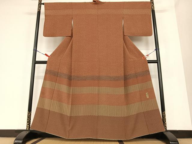 平和屋着物●山下晴三 京友禅競技大会受賞　訪問着　横段吉祥文　正絹　逸品　AABC4891zg