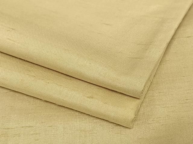 平和屋着物●石川県指定無形文化財　牛首紬　白山工房　手織り　色無地　榛色　正絹　逸品　AABC4920zg