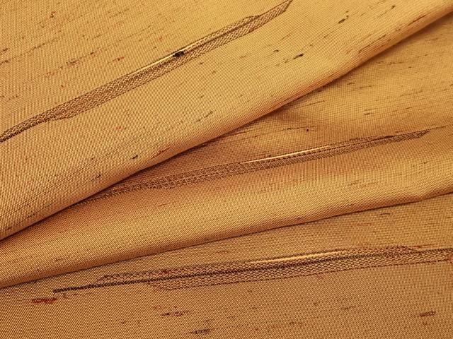 平和屋着物●上質な紬　変わり横段文　正絹　逸品　AABC4998zg