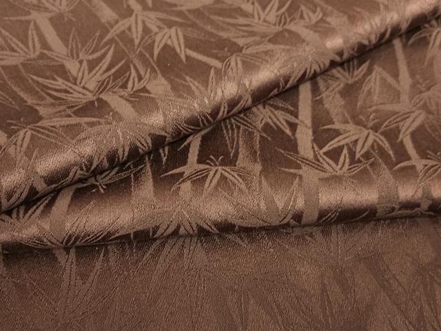 平和屋着物●上質な色無地　笹竹地紋　黒鳶色　正絹　逸品　AABC5002zg