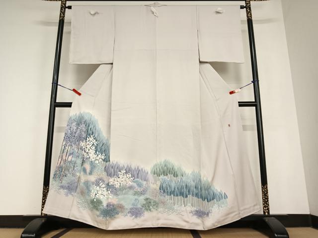 平和屋着物●豪華色留袖　友禅　作家物　松竹梅渡橋風景文　暈し染め　正絹　逸品　未使用　AABC5030zg