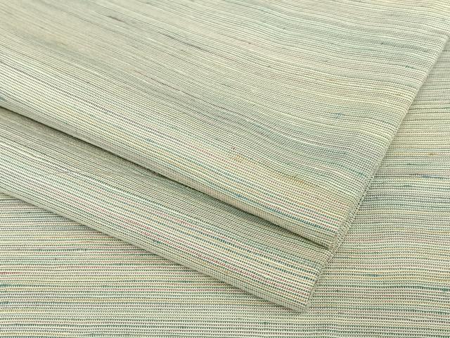 平和屋着物●紅花紬　米沢　横段文　正絹　逸品　AABC5082zg