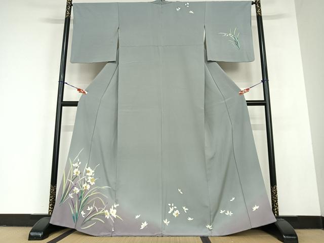 平和屋着物●訪問着　水仙　暈し染め　三越扱い　正絹　逸品　AABC5114zg