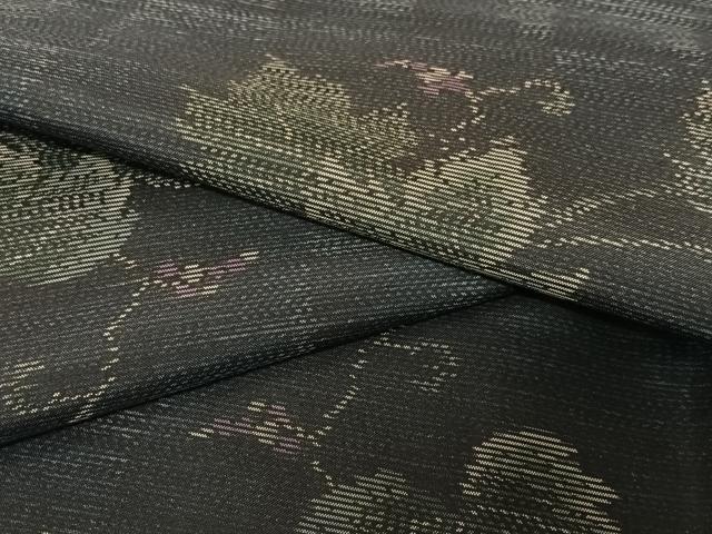 平和屋着物●本場大島紬　蔦の葉文　さが美扱い　正絹　逸品　AABC5138zg