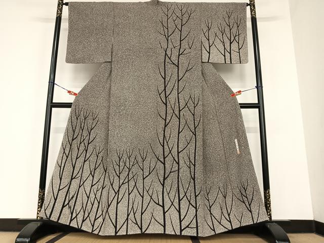 平和屋着物●二代目 川村久太郎　訪問着　樹林文　正絹　逸品　未使用　AABC5150zg