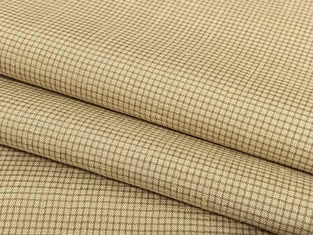 平和屋着物●上質な紬　格子　正絹　逸品　AABC5151zg