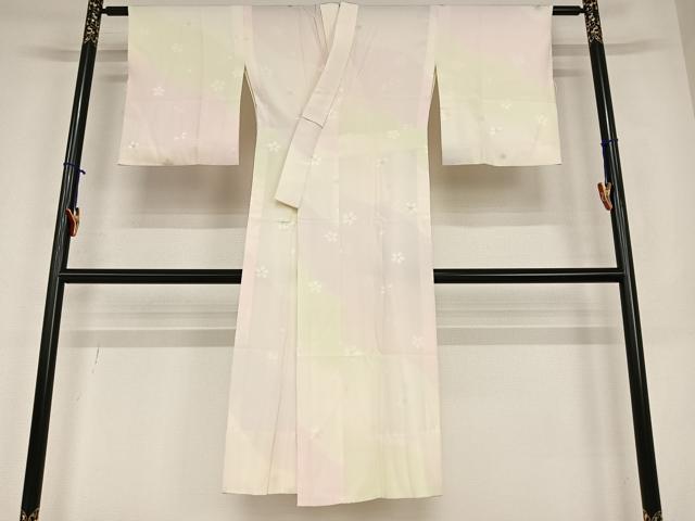 平和屋着物●長襦袢　無双仕立て　舞桜　正絹　逸品　AABC5192zg