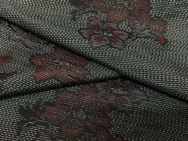 平和屋着物●本場大島紬　枝花文　正絹　逸品　未使用　AABC5199zg