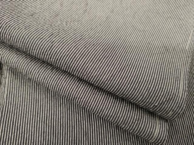 平和屋着物●江戸小紋　万筋　白×黒　正絹　逸品　AABC5637ck