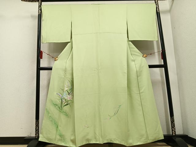 平和屋着物●訪問着　草花文　正絹　逸品　AABC6029ph