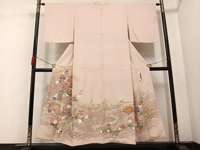 平和屋着物●本加賀友禅作家　村上堅正　色留袖　秋の色種　草花文　正絹　逸品　AABC6056ph