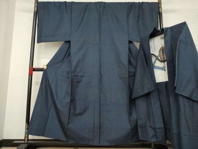 平和屋着物●男性　本場大島紬　アンサンブル　100亀甲　総詰め　キングサイズ　正絹　逸品　AABC6087ck