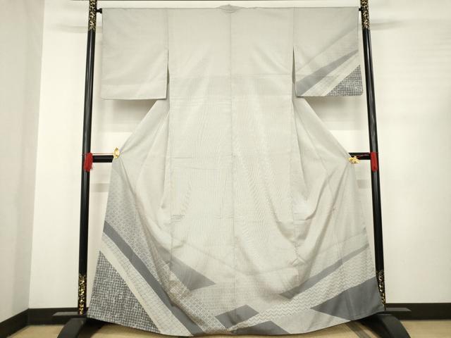 平和屋着物●本塩沢　訪問着　やまだ織　吉祥文様　健勝苑扱い　正絹　逸品　AABC6097ck