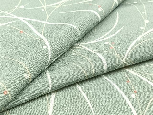 平和屋着物▽小紋　単衣　露芝文　洗える着物　AABC6198jh