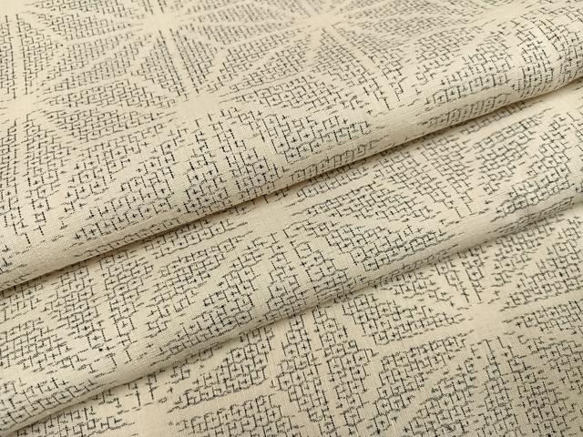 平和屋着物●本場結城紬　重要無形文化財　80亀甲　麻の葉文様　正絹　逸品　AABC6830ph