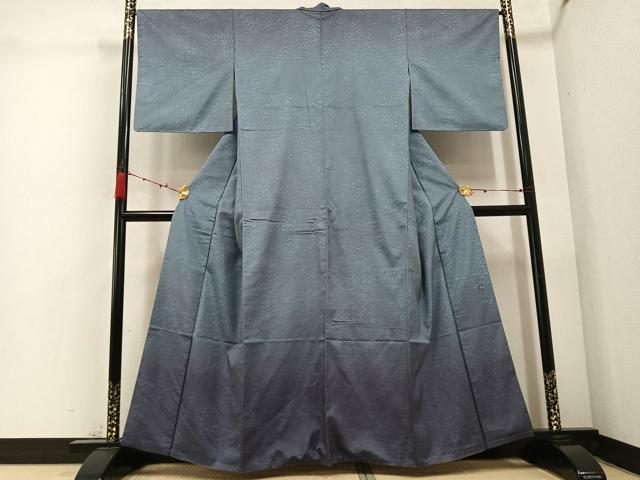 平和屋着物●訪問着　作家物　武夫　紬地　霞文　暈し染め　さが美扱い　正絹　逸品　AABC6844ph