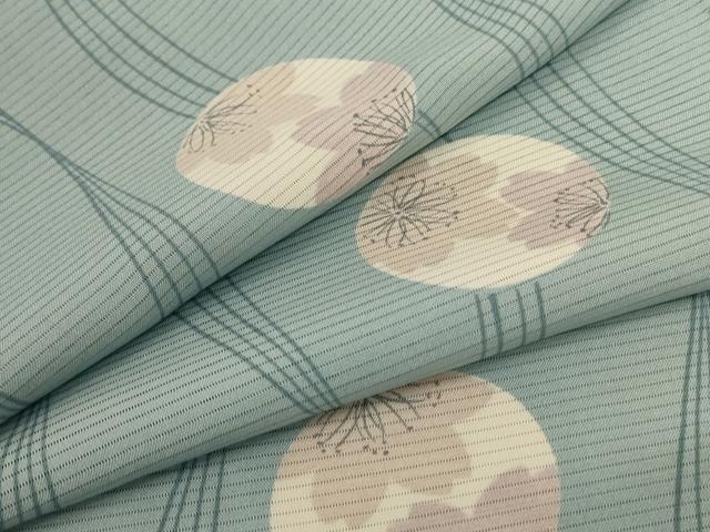 平和屋着物＊夏物　小紋　絽　花丸文　正絹　逸品　AABC6881jd