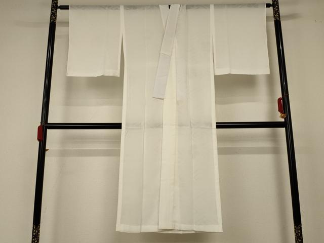 平和屋着物＊夏物　長襦袢　舞花紋紗　白色　洗える着物　AABC6882jd