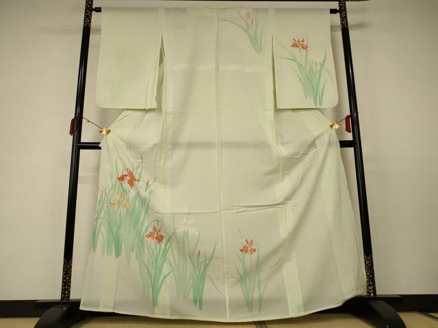 平和屋着物＊夏物　訪問着　絽　草花文　正絹　逸品　AABC6905jd