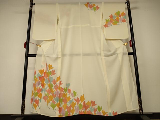 平和屋着物＊夏物　訪問着　絽　舞花文　正絹　逸品　AABC6927jd