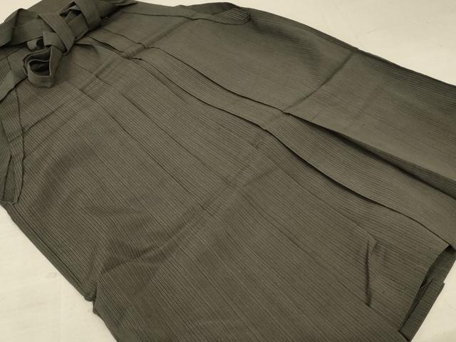 平和屋着物＊夏物　男性　行灯袴　縞　正絹　逸品　AABC6930jd