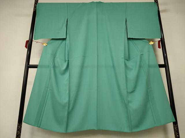 平和屋着物＊夏物　色無地　絽　青磁色　正絹　逸品　未使用　AABC6937jd