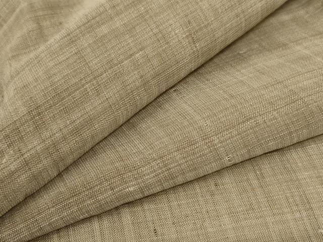 平和屋着物＊夏物　男性　小千谷ちぢみ　霞文　麻　逸品　AABC6951jd
