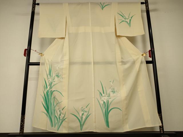 平和屋着物＊夏物　訪問着　絽　草花文　正絹　逸品　AABC6964jd