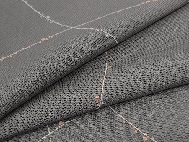 平和屋着物＊夏物　小紋　絽　枝葉文　正絹　逸品　AABC6983jd